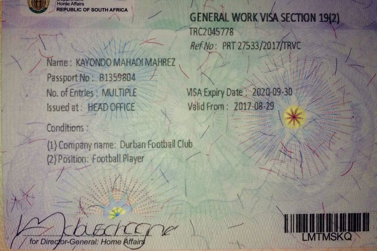 Ugandan striker Mahrez Kayondo signs for Durban Football Club