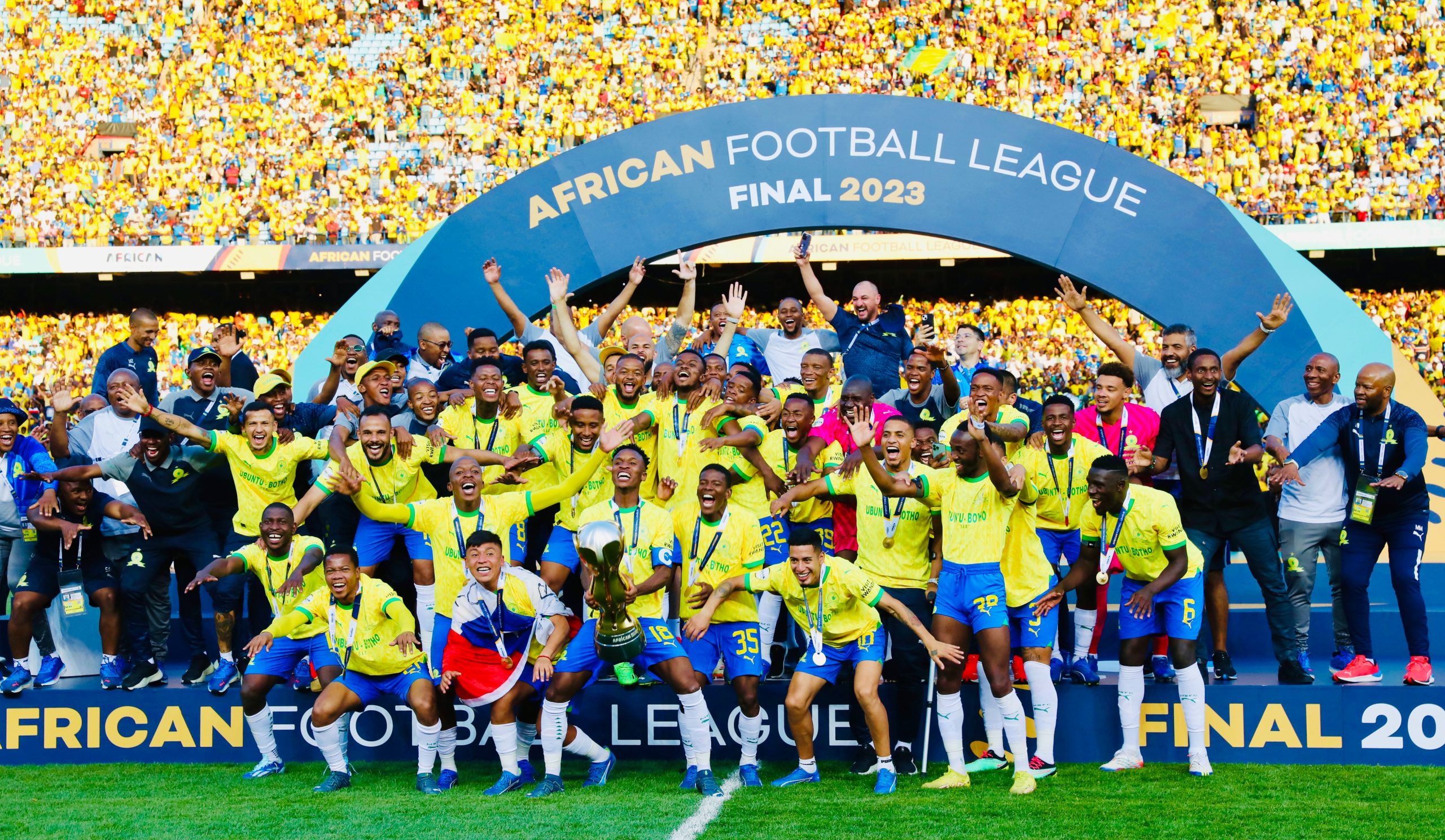 Denis Onyango's Mamelodi Sundowns lift maiden African Football League title