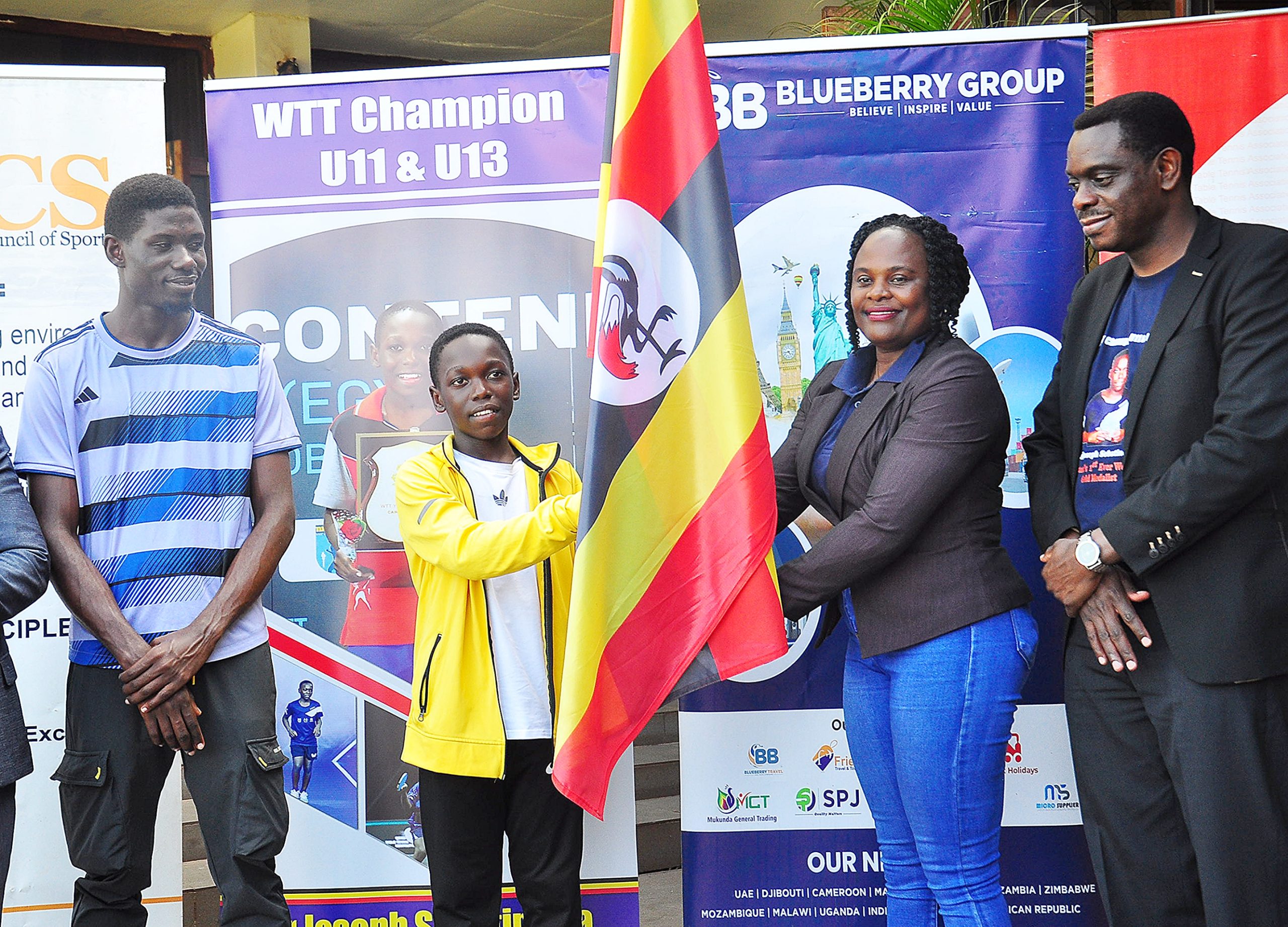 Young Table Tennis star Sebatindira flagged off for 3 World Table ...